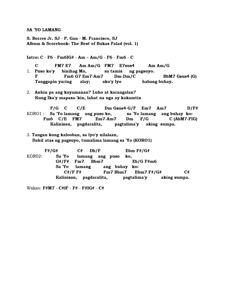 Sa'yo Lamang | PDF