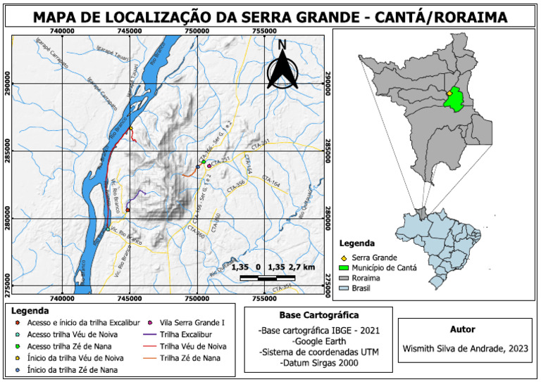 Mapa de Localização Turistica Da Serra Grande - RR | PDF