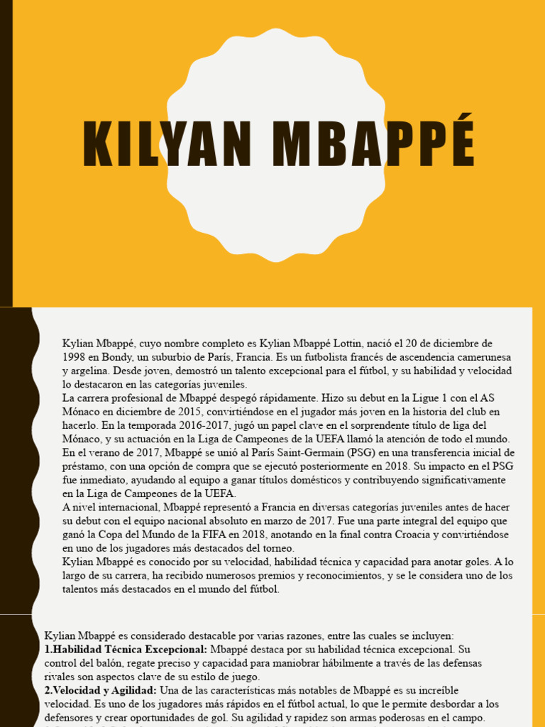 Kilyan Mbappe | PDF | Deportes | Asociación de Futbol