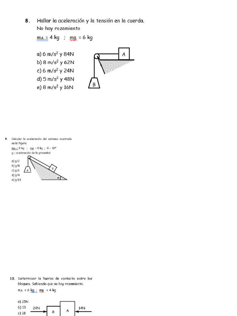 Ejercicios Física | PDF