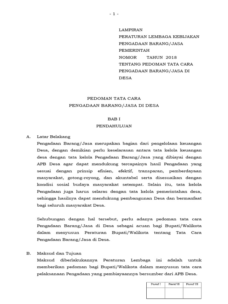 Lampiran Final + Paraf - Edit261118 | PDF | Bisnis