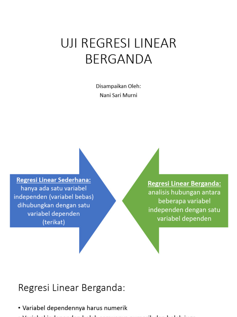 Uji Regresi Linear Berganda | PDF