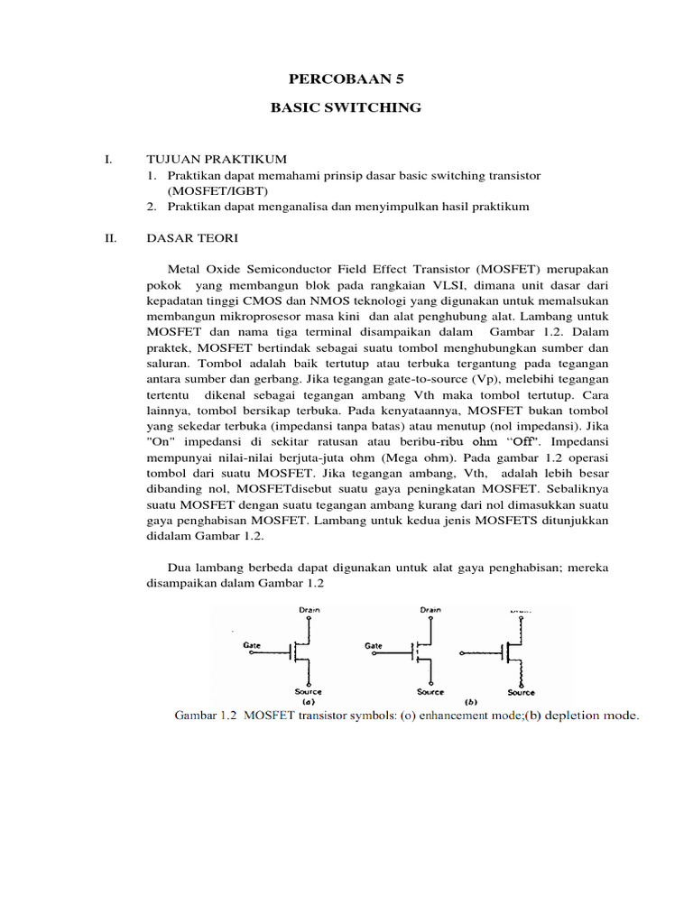 Percobaan 5. Basic Switching | PDF | Sains & Matematika | Teknologi & Rekayasa