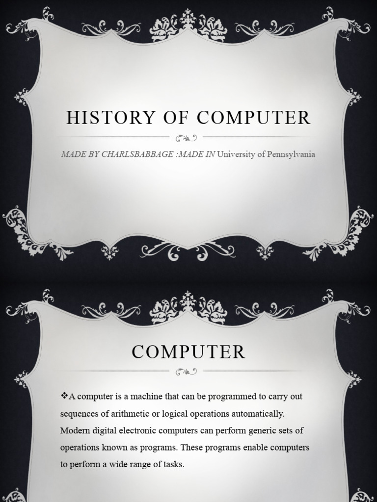 History of Computer | PDF | Travel | Young Adult
