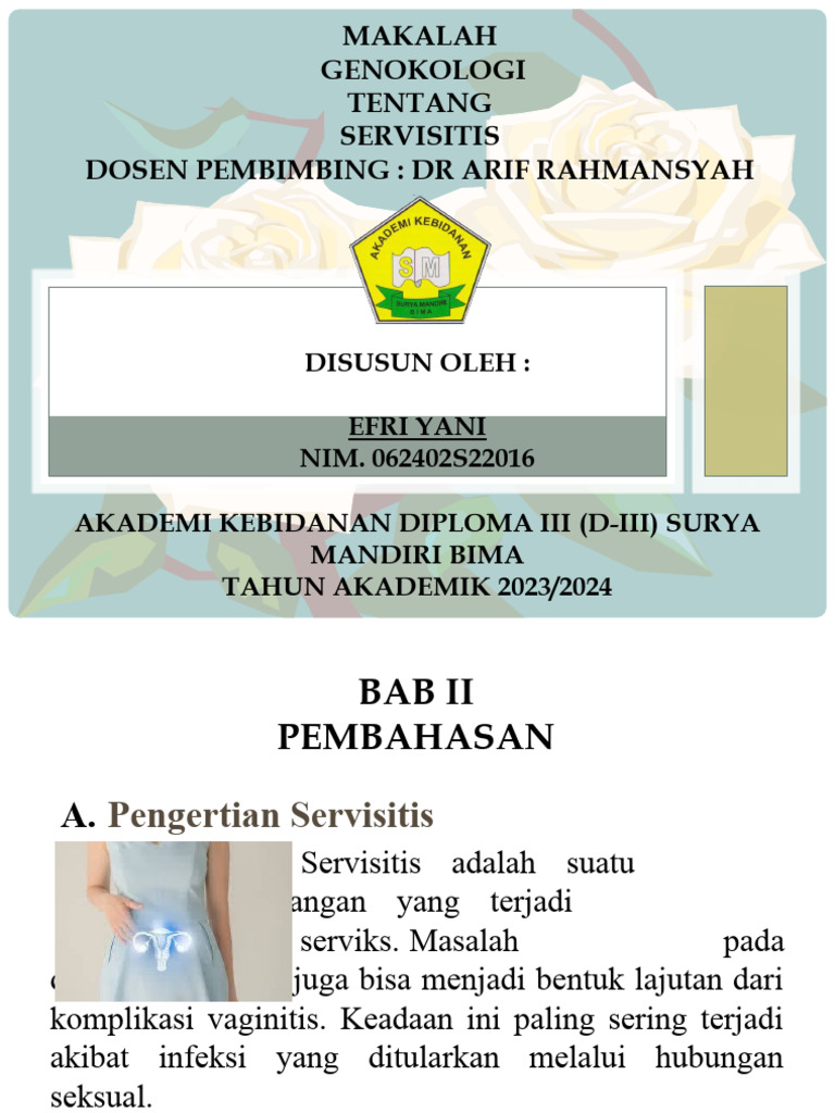 Servisitis Efri Yani | PDF | Ilmu Sosial | Kesehatan Holistik