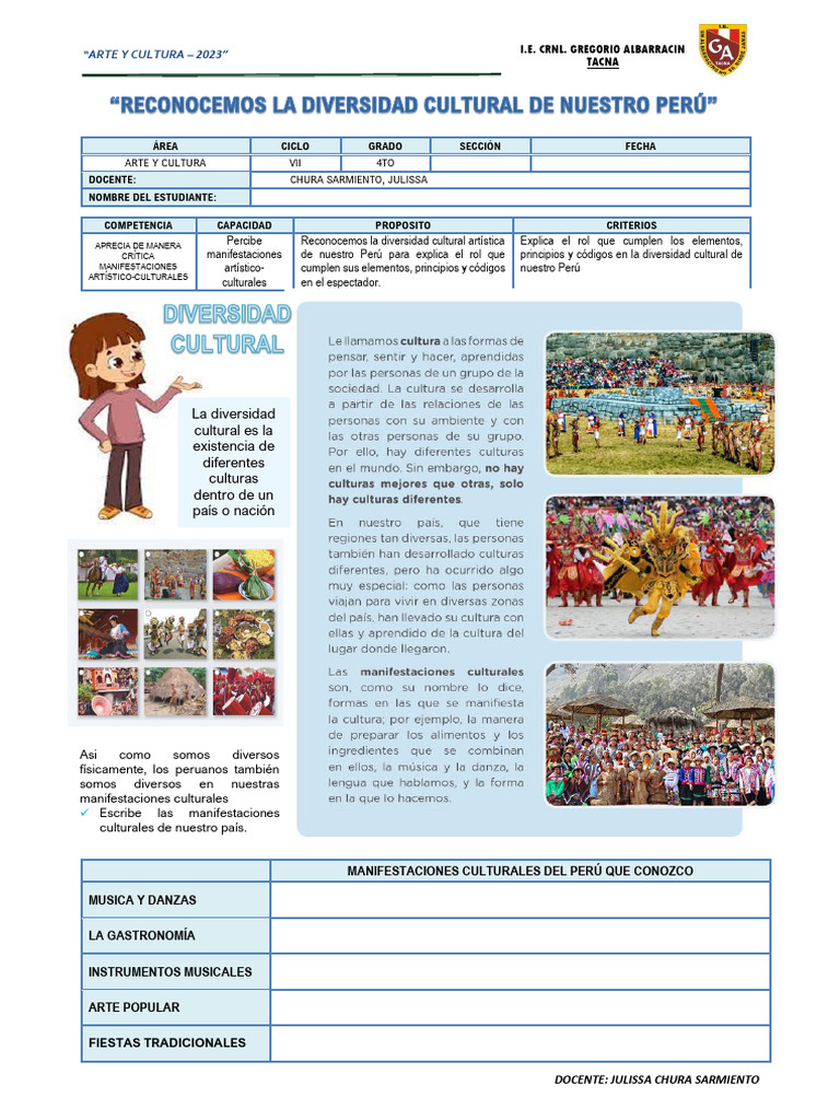 Diversidad Cultural Peruana 2023 | PDF | Perú