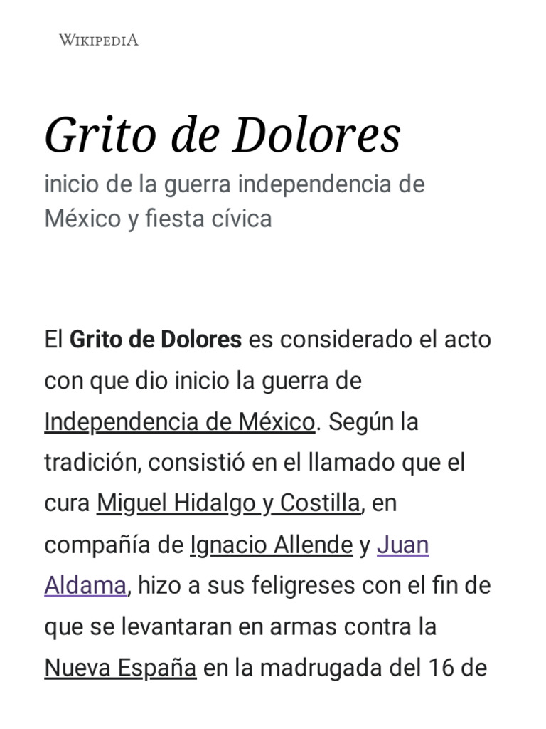 Grito de Dolores | PDF