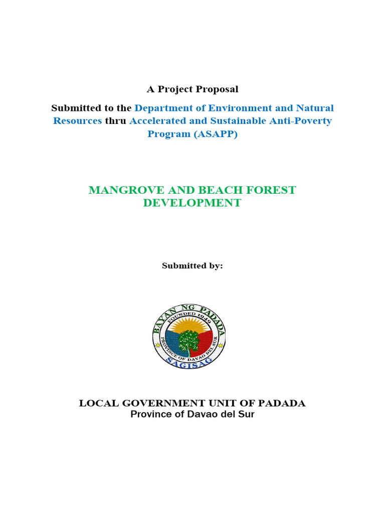 Mangrove and Beach Forest Project Proposal | PDF | Natural Environment ...