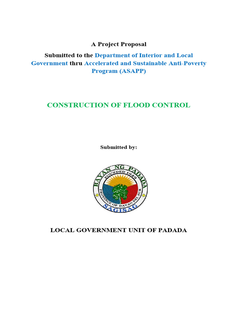 PROJECT PROPOSAL-Construction of Flood Control-DILG ASAPP | PDF | Drainage | Flood