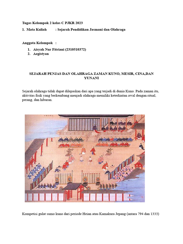 Sejarah Penjas 2 | PDF