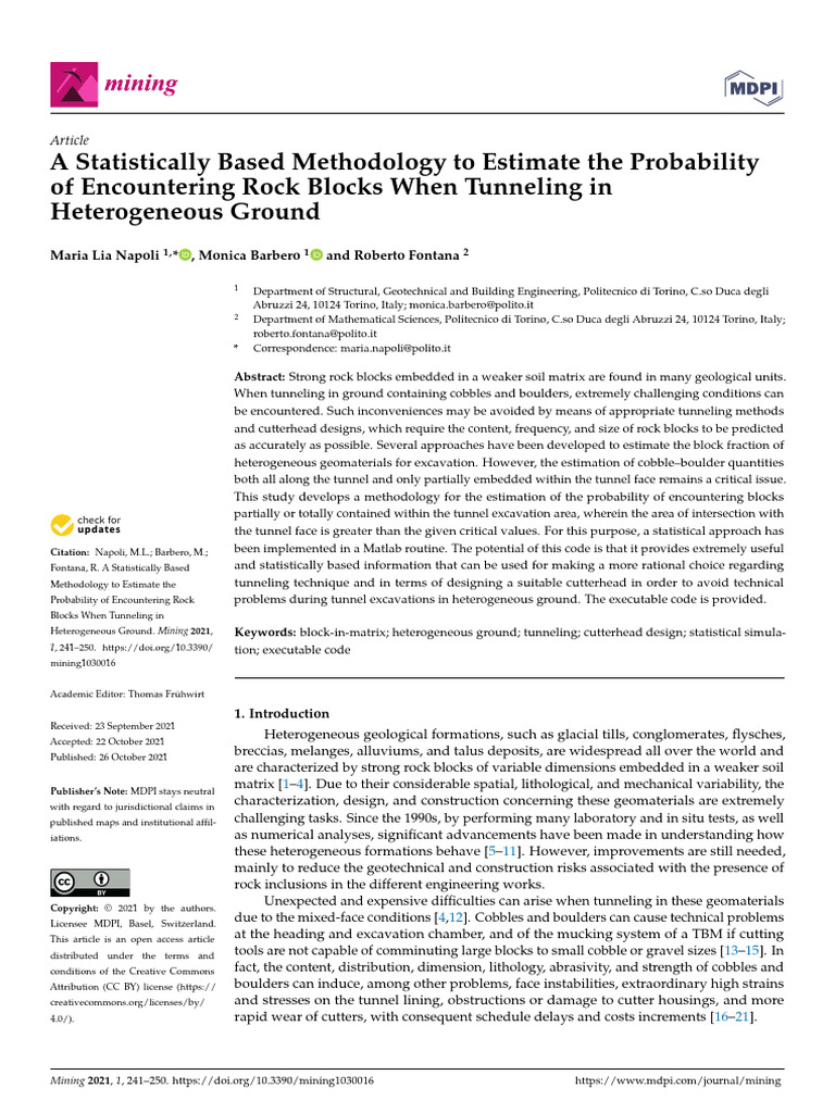 A Statistically Based Methodology To Estimate The Probability of ...