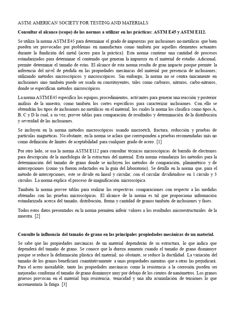 Preparatorio Práctica 1 - Narvaez Christian | PDF | Acero | Microestructura