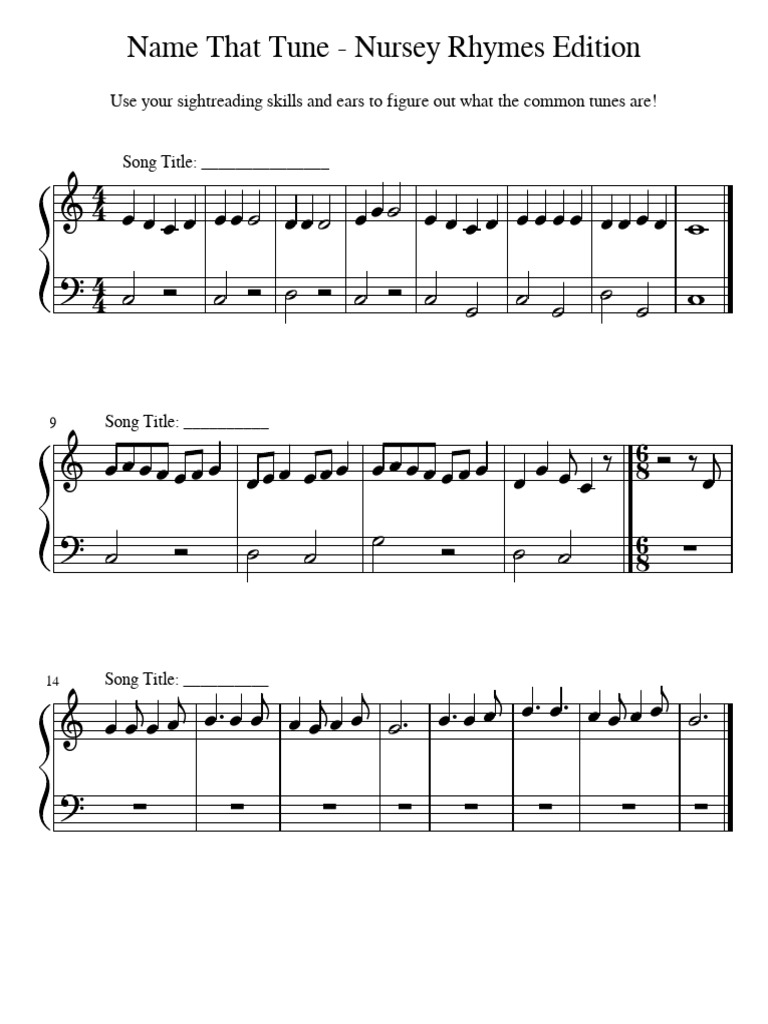 Name That Tune - Classic Tunes Edition | PDF