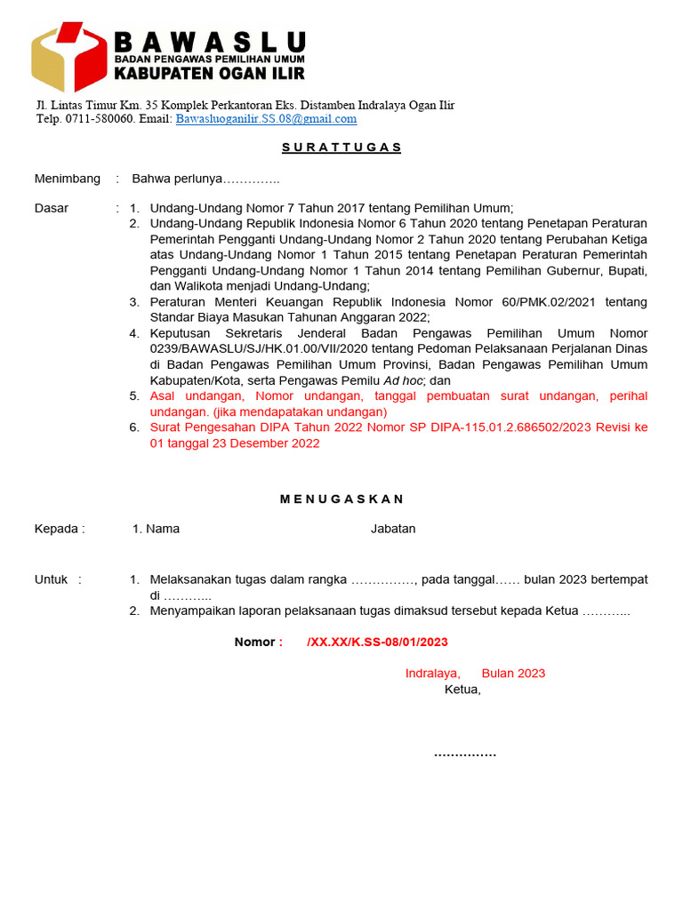 Format TTD Ketua dan Sekretaris | PDF