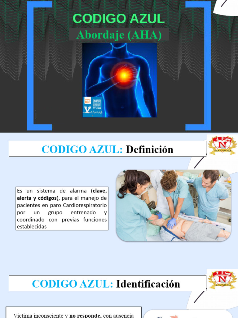 Codigo Azul | PDF | Reanimación cardiopulmonar | Enfermedades cardiovasculares