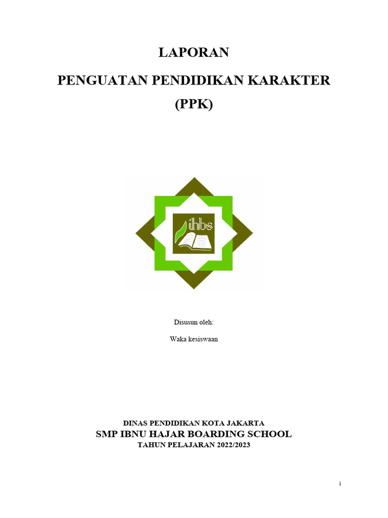 LAPORAN Penguatan Pendidikan Karakter (PPK) Dan Jadwal PPK SMP IHBS ...