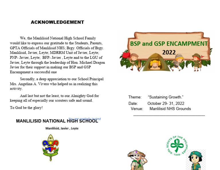 BSP GSP Encampment Program Cover Page | PDF