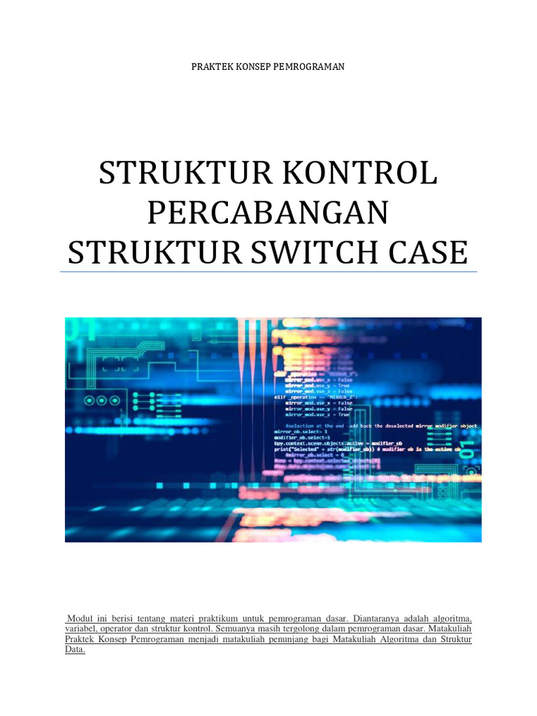 Modul 7 Struktur Switch Case | PDF