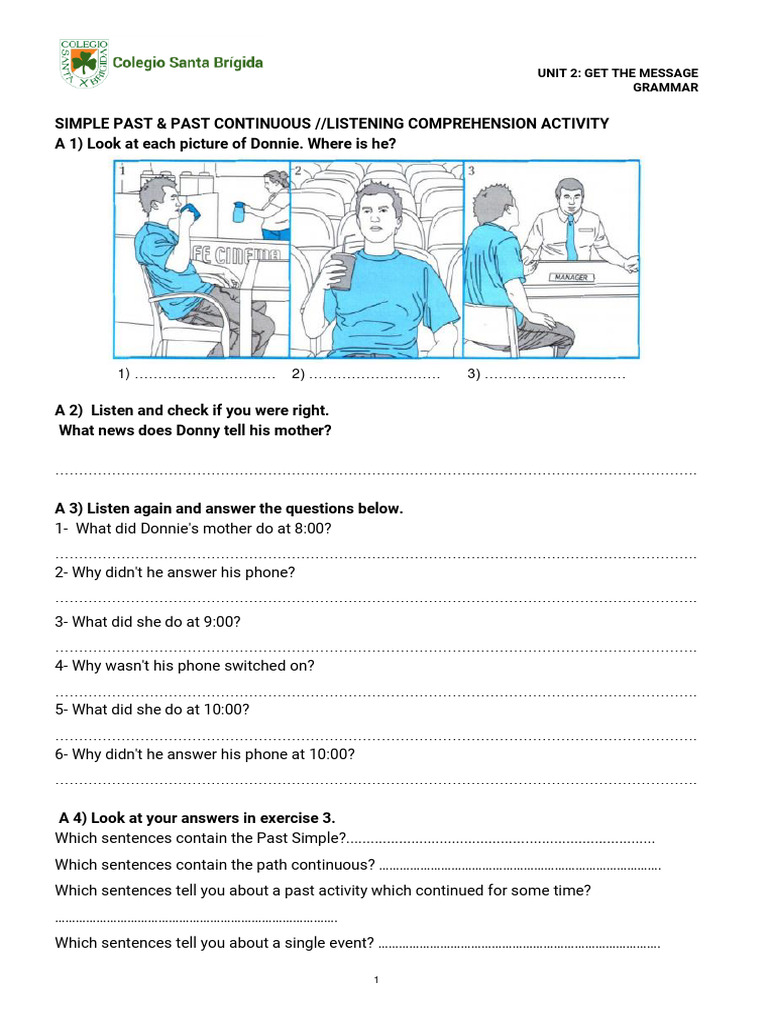Simple Past Listening Practice Unit 2 | PDF