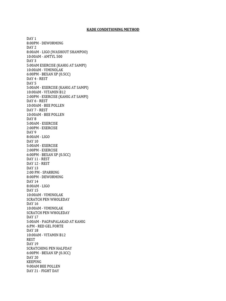 Conditioning Method | PDF