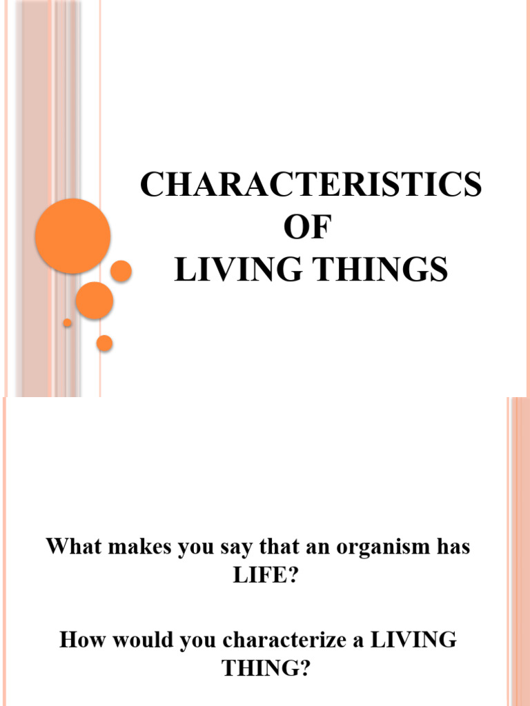 Characteristics of Life | PDF | Organisms | Cell (Biology)