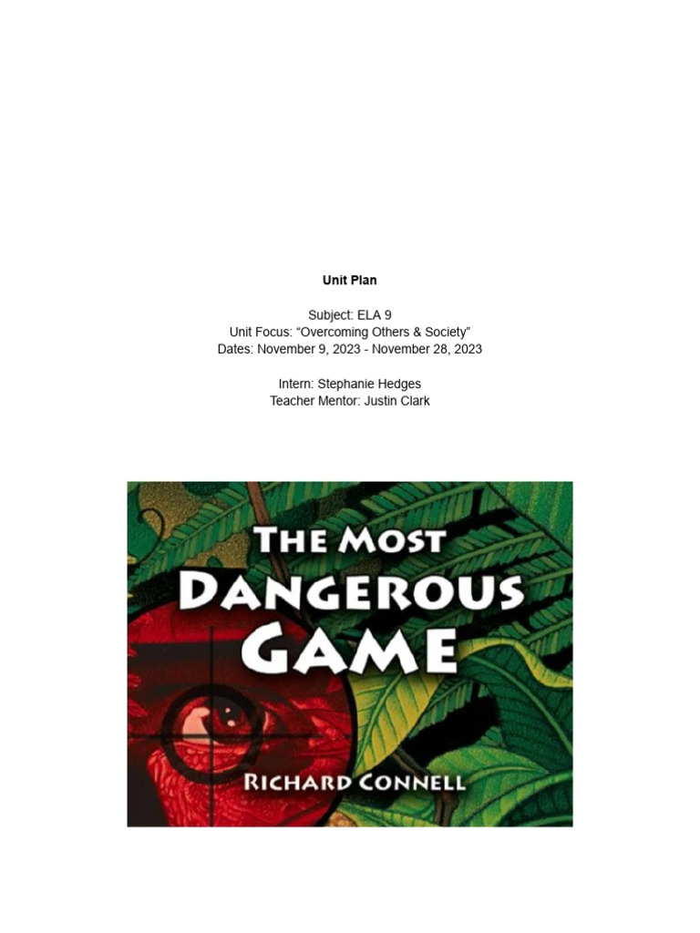 ELA 9 Unit Plan: Overcoming Conflict | PDF | Human Communication ...