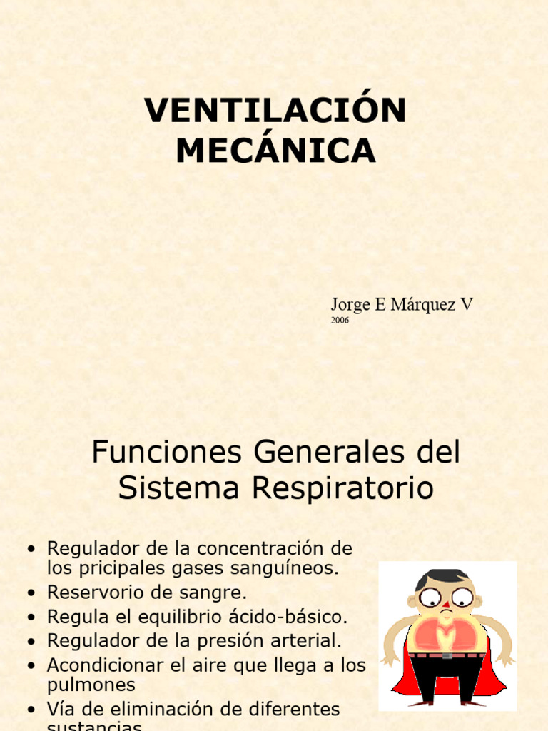 Ventilacion Mecanica | PDF | Sistema respiratorio | Pulmón
