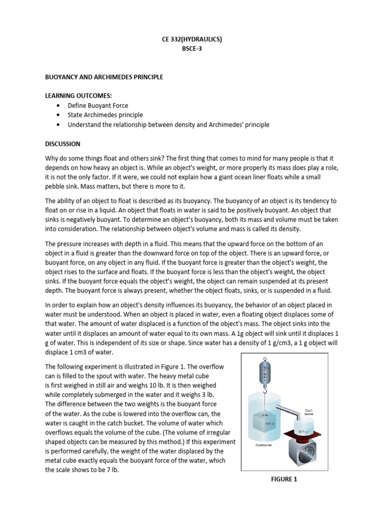 Buoyancy | PDF | Buoyancy | Density