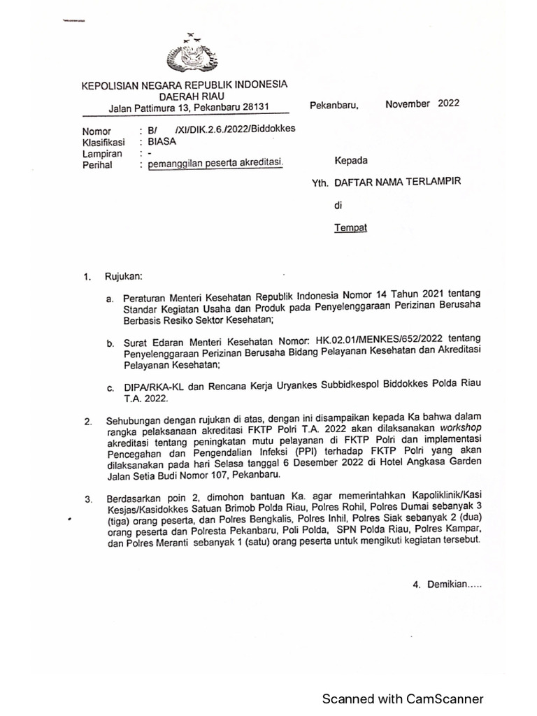 Pemanggilan Peserta Akre | PDF