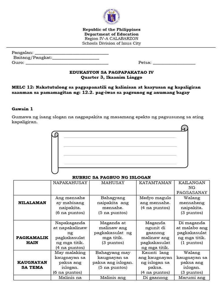 Las Esp4 Q3 W6 | PDF