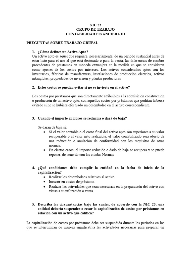 Definición de Activo Apto según NIC 23 | PDF | Contabilidad | Economias
