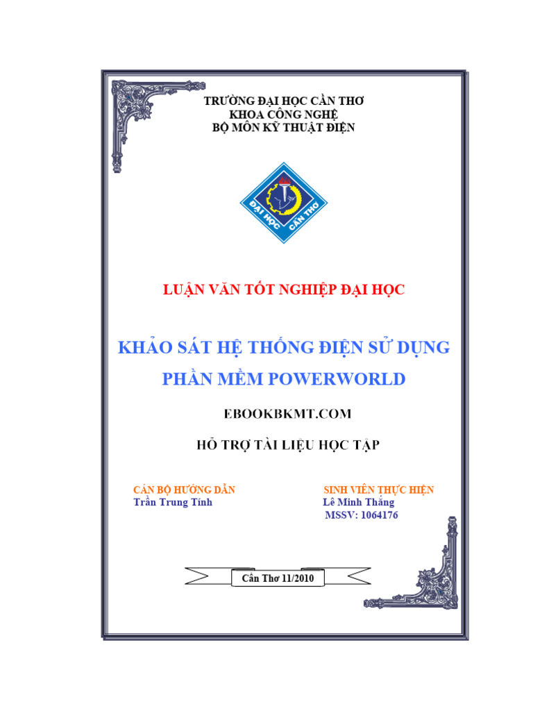 Khảo sát hệ thống điện sử dụng phần mềm powerworld | PDF