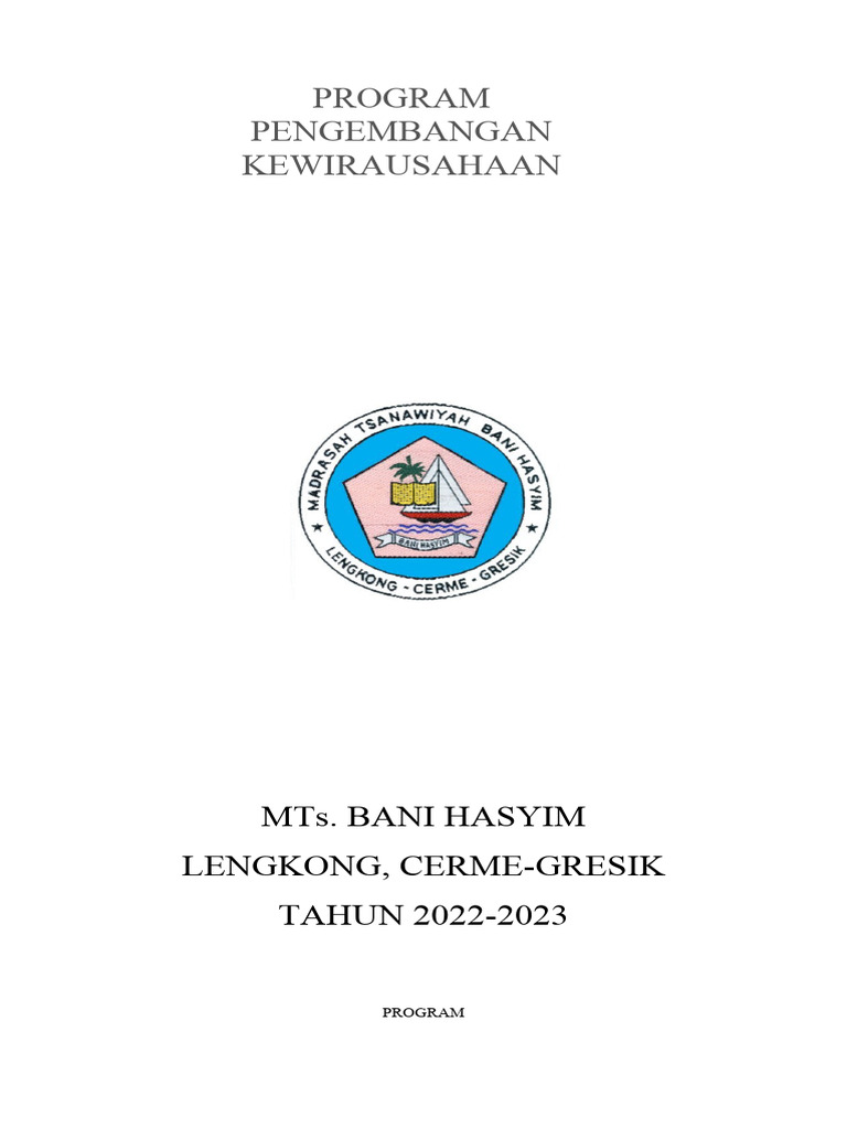 Pengembangan Kewirausahaan di MTs Bani Hasyim | PDF