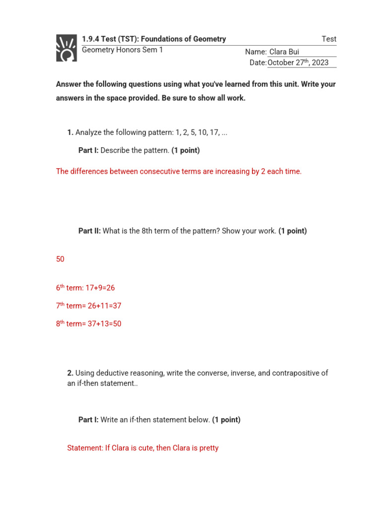 Giang - Bui 1.9.4 Test (TST) Redo | PDF | Mathematical Proof ...