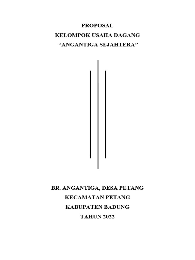 Proposal Kelompok Usaha Dagang | PDF