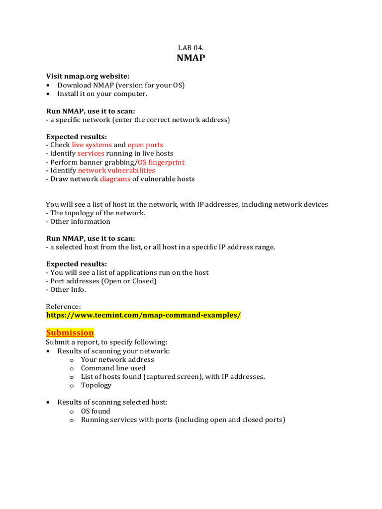 NMAP Tool | PDF