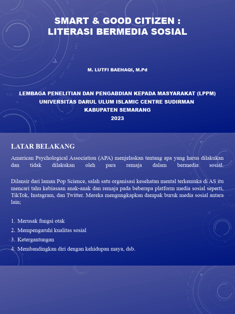 PPT Pengabdian M. Lutfi Baehaqi Fix | PDF