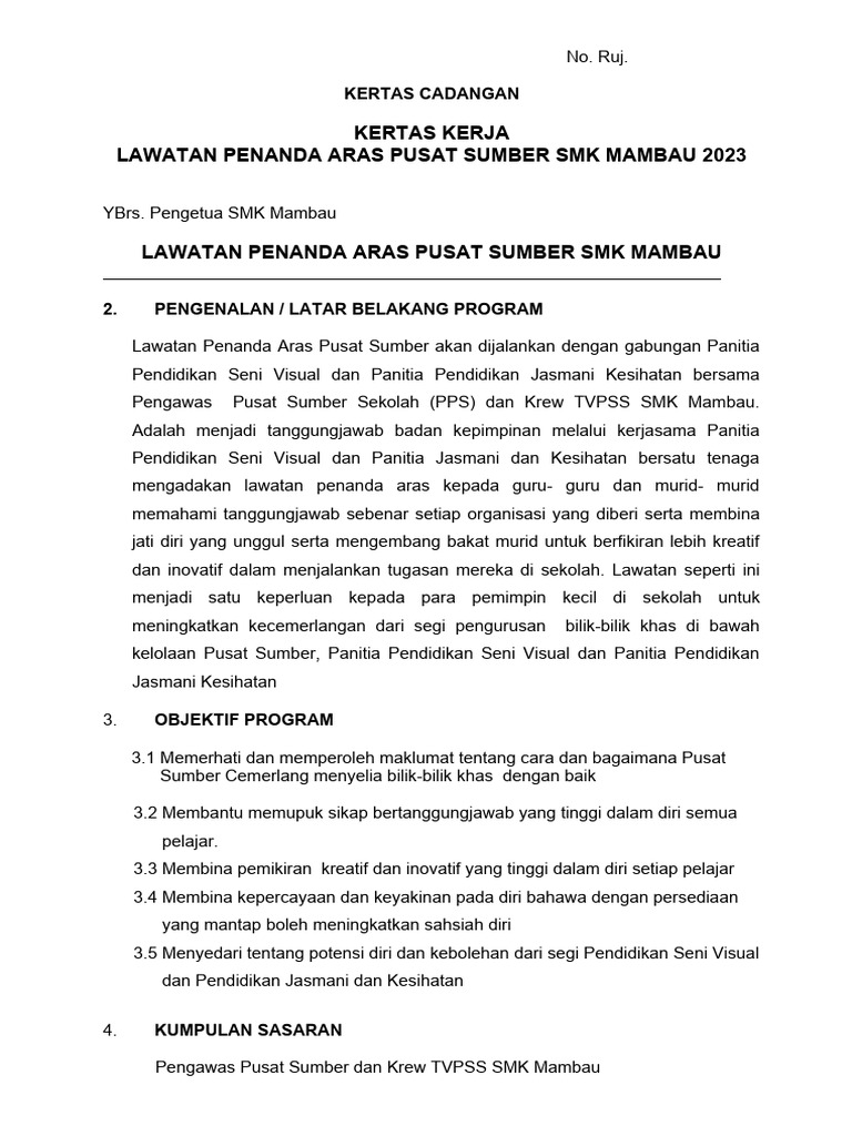 Lawatan Penanda Aras 2023 | PDF