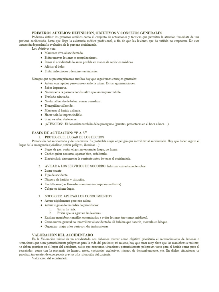 Primeros Auxilios La Shofi | PDF | Reanimación cardiopulmonar ...