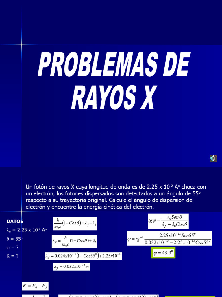 Problemas de Rayos X | PDF | Electrón | Electronvoltio