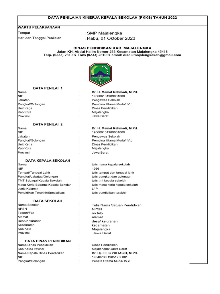 Instrumen PKKS Tahun 2023 | PDF