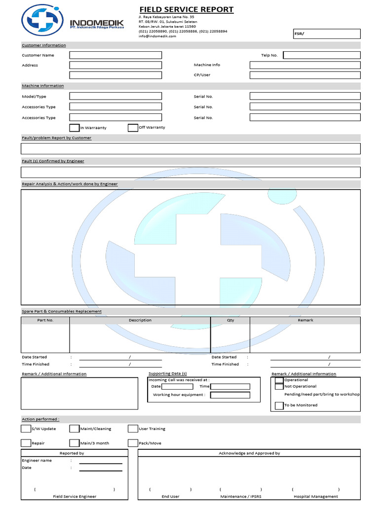 E-Field Service Report Inp (Rev) | PDF | Computing