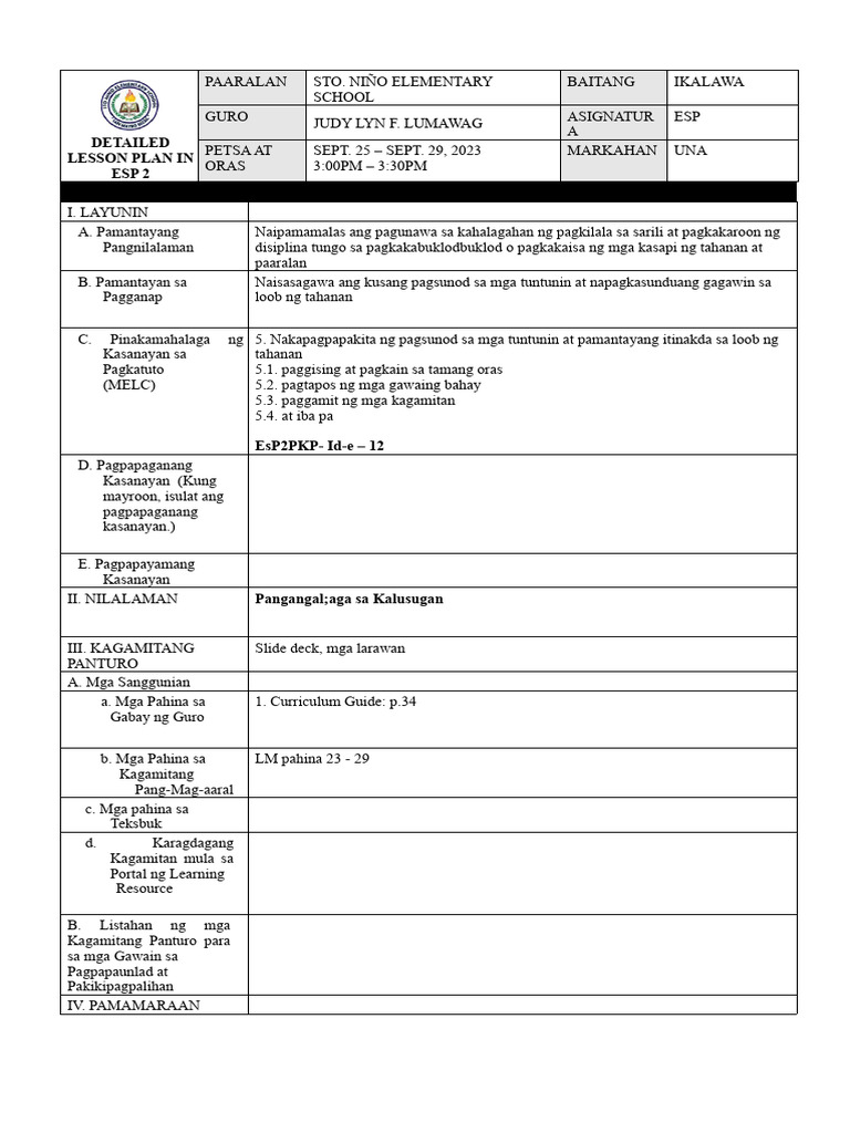 Q1 W5 Esp Lumawag | PDF