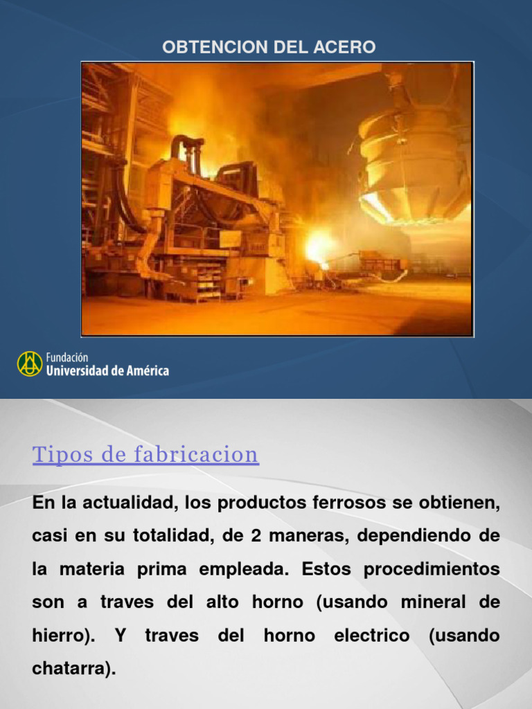 Obtencion Del Acero | PDF | Arrabio | Hierro