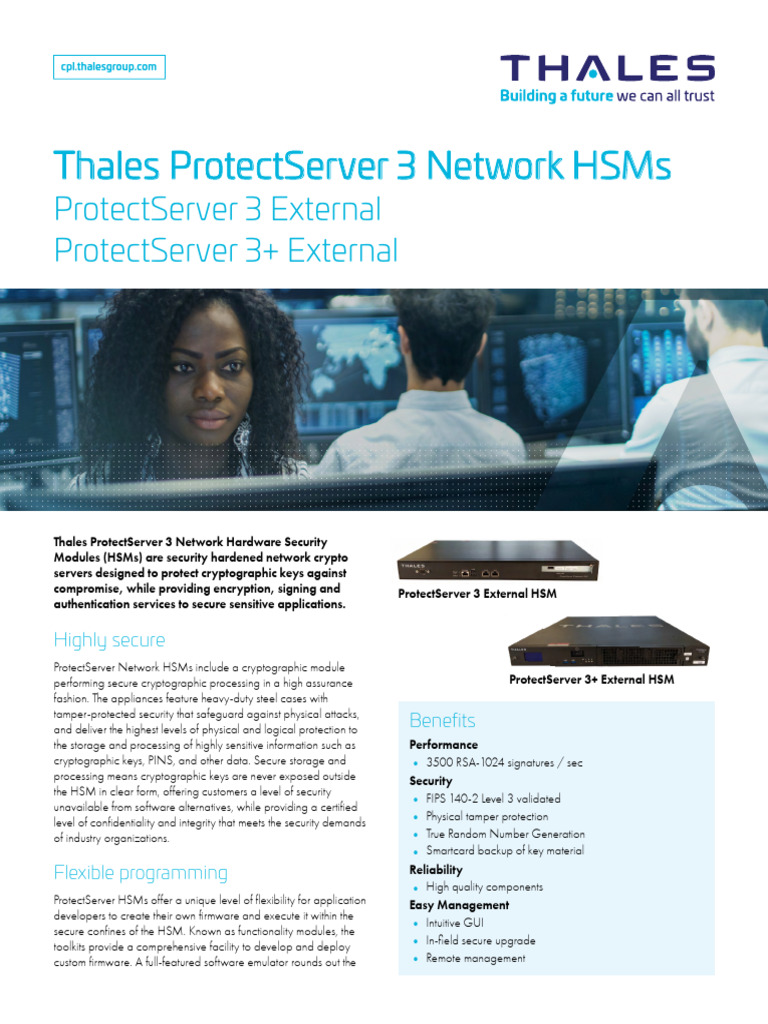 Thales Protect Server 3 Network Hsms PB | PDF | Cryptography | Security ...