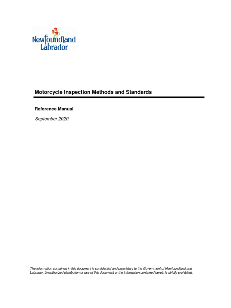 Drivers Inspections Motorcycle Inspection Standard | PDF | Pascal (Unit ...