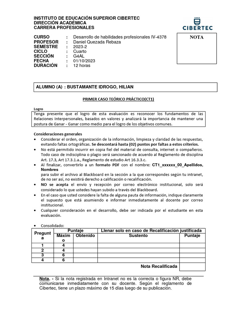 Bustamante Idrogo Hilian CT1 | PDF