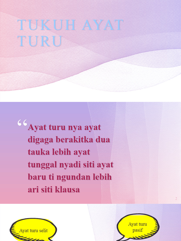Jenis-Jenis Ayat Turu dalam Bahasa Iban | PDF | Kajian Bahasa Asing | Puisi