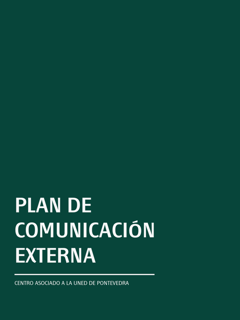 Plan de Comunicación Externa | PDF