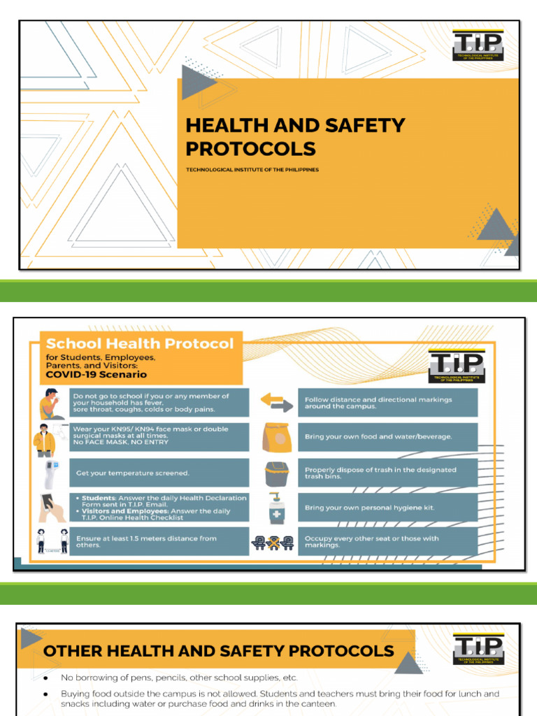 Safety School Health Protocols | PDF